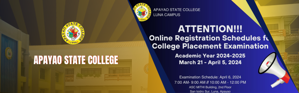 ONLINE REGISTRATION SCHEDULES FOR COLLEGE PLACEMENT EXAMINATION ...