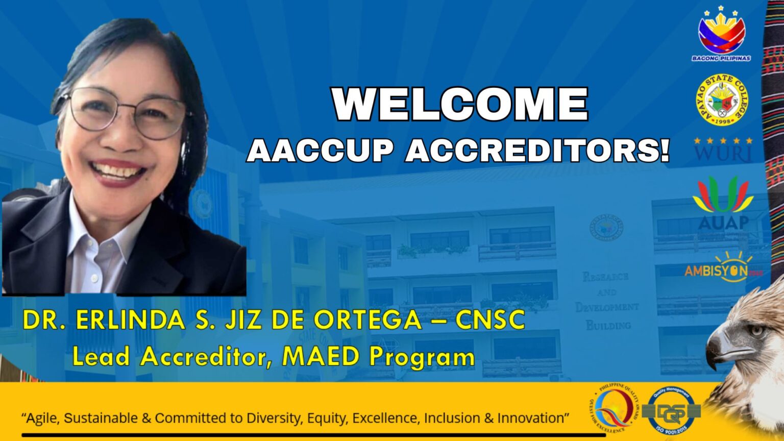 Online AACCUP Accreditation Survey Visit for two Graduate School ...
